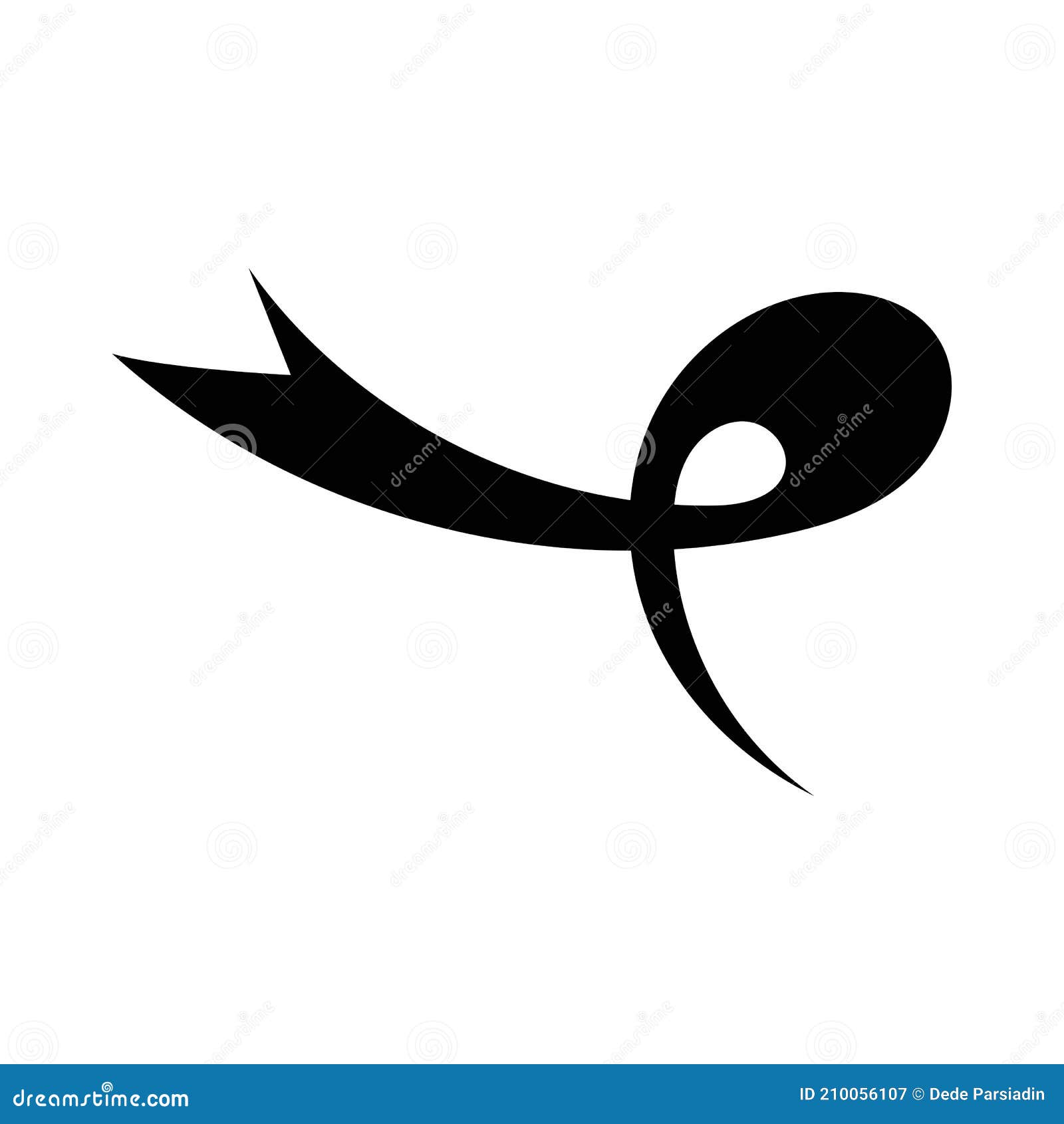 Realistic Black Ribbon, Death Symbol . Vector Illustration Stock Vector ...