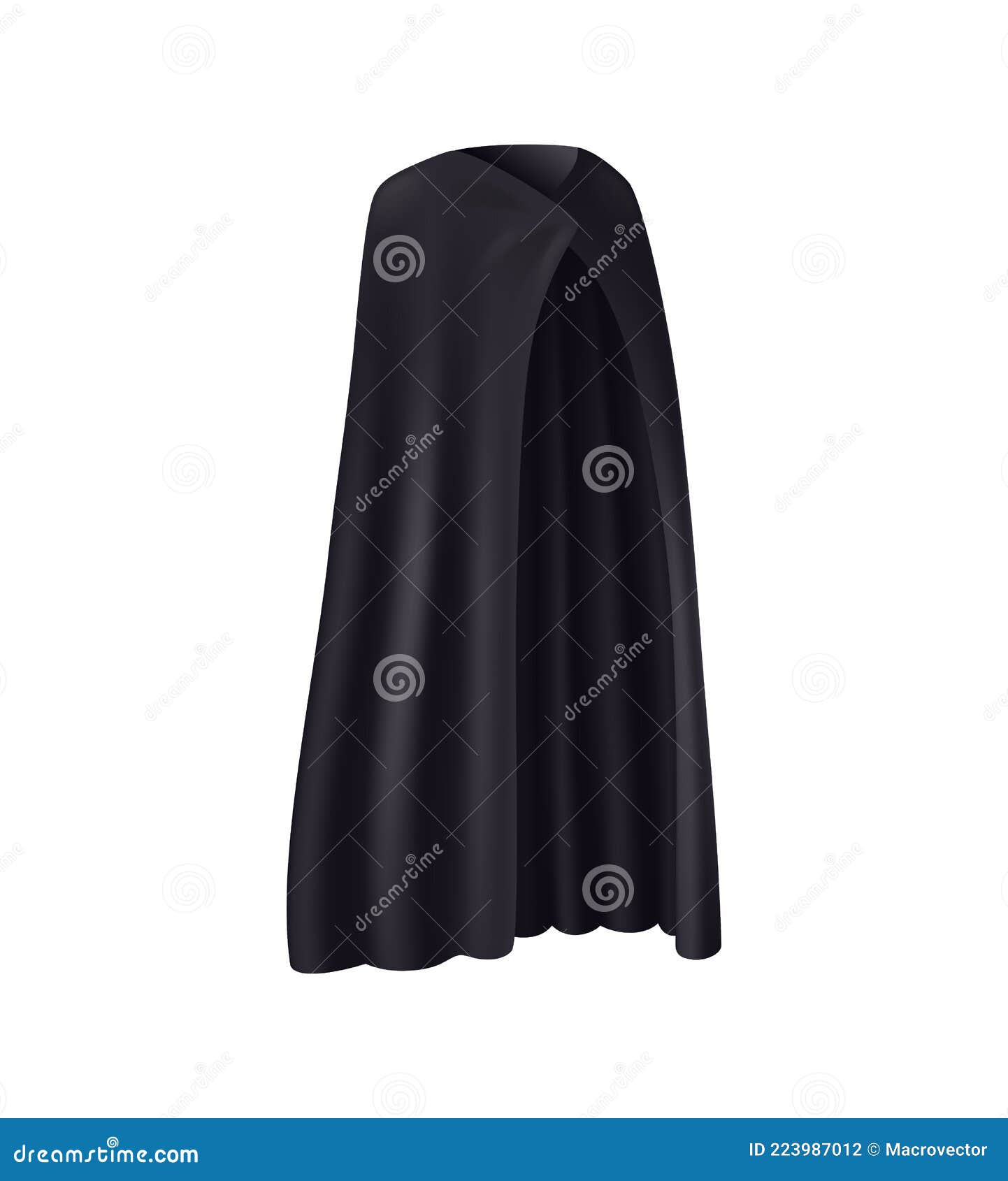 Realistic Black Robe stock vector. Illustration of elegant - 223987012