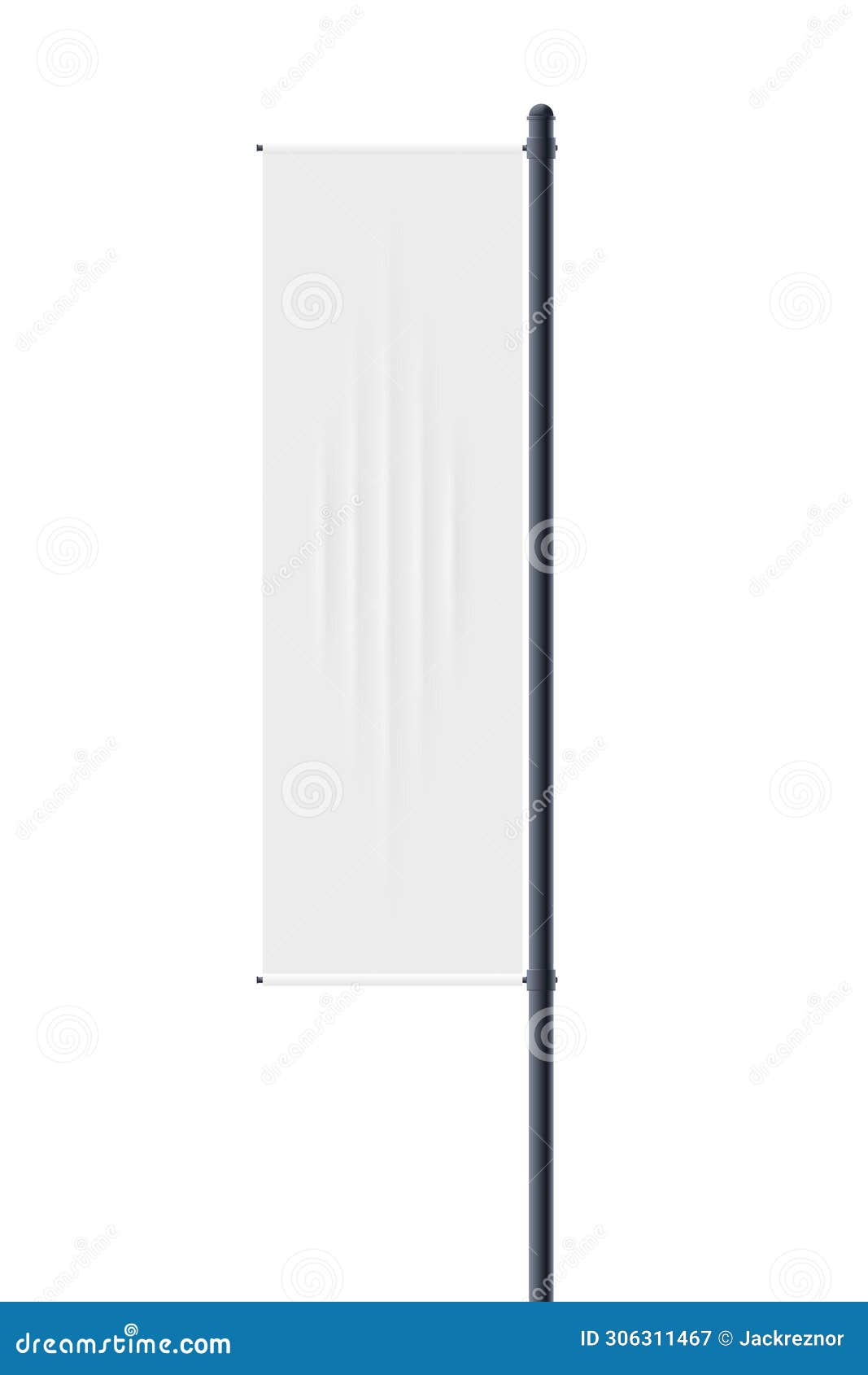 Realistic Blank Advertising Flag Mock Up Isolated Stock Illustration ...