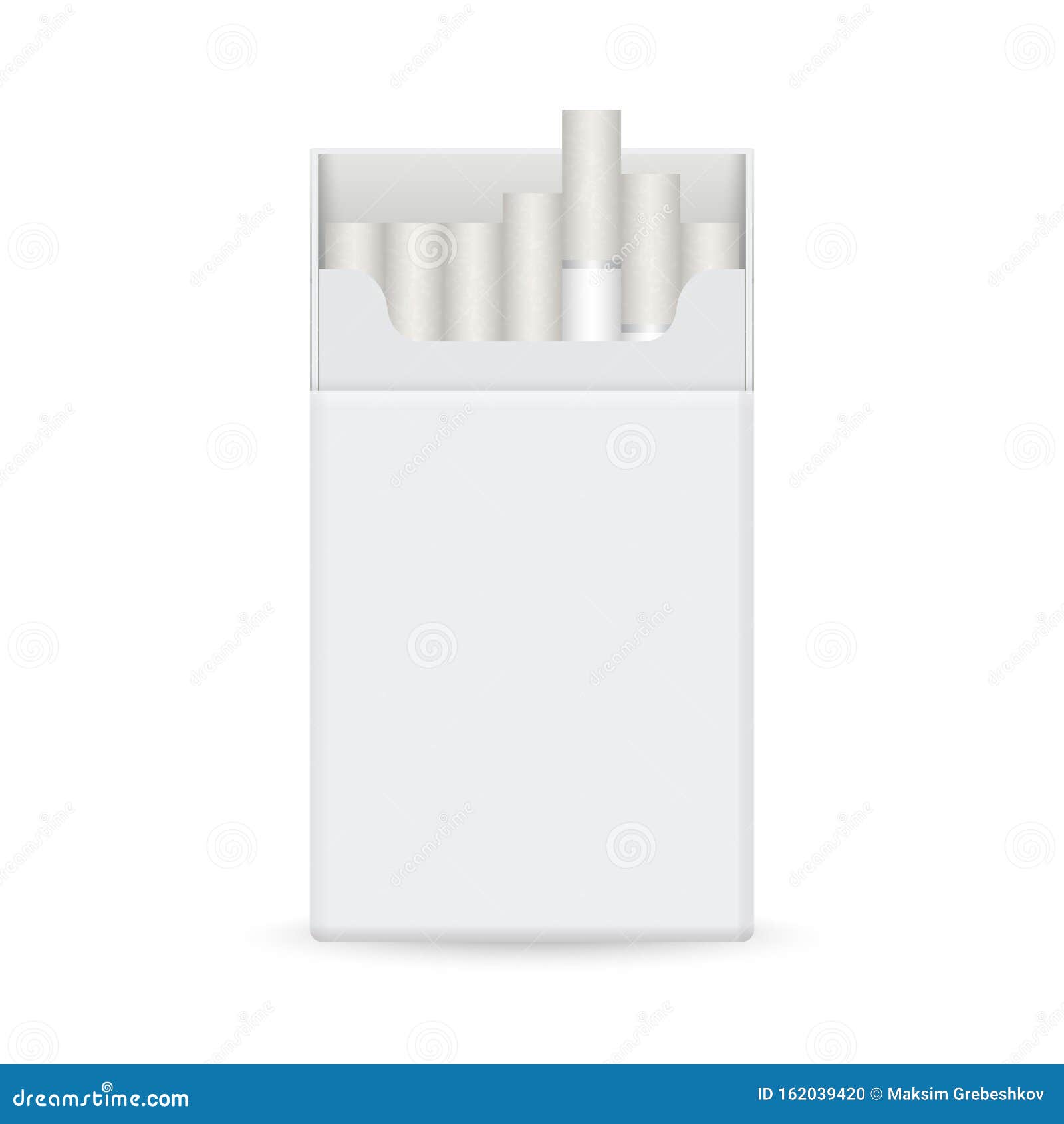 Realistic Blank Cigarette Pack Template Stock Illustration ...