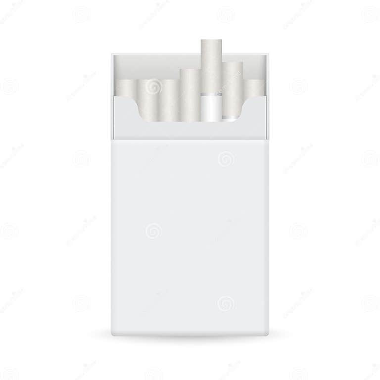 Realistic Blank Cigarette Pack Template Stock Illustration ...