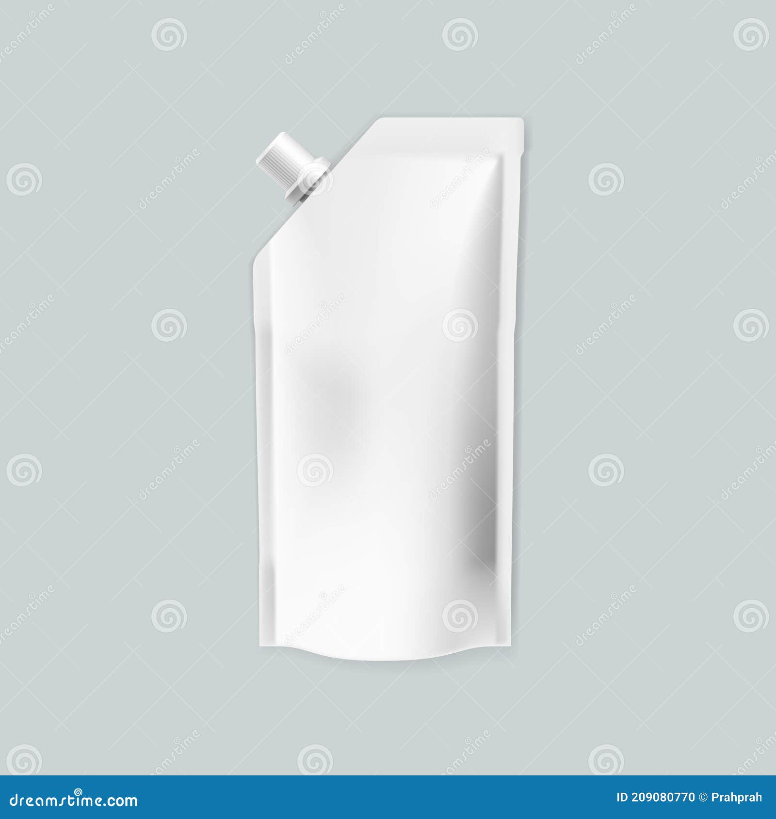 Realistic Blank Clear Spout Pouch Doy Bag Stock Vector - Illustration ...