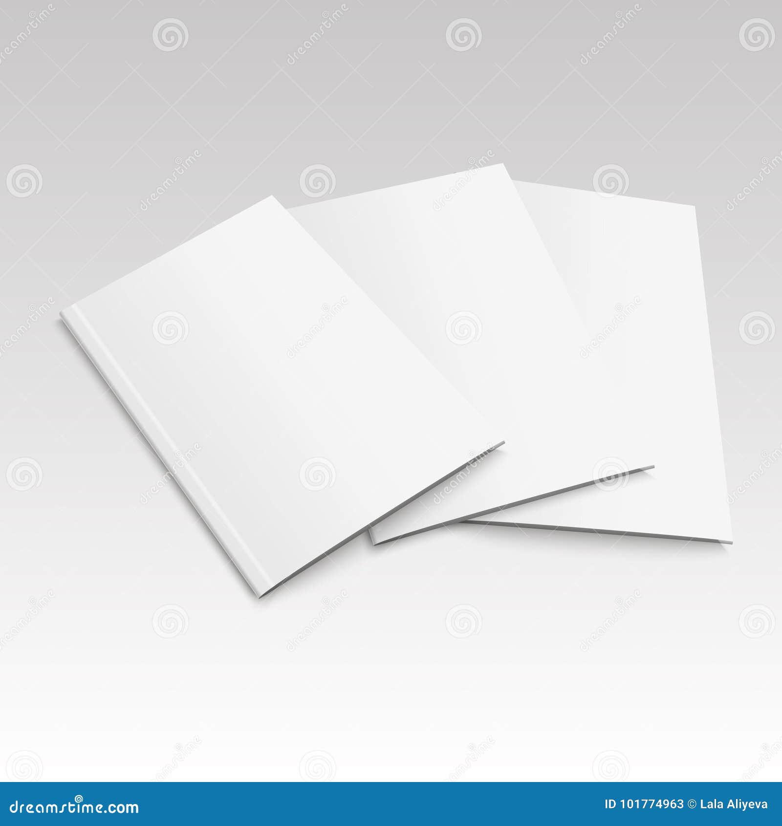 Realistic Blank Closed Magazine Mockup Template. Vector. Stock ...