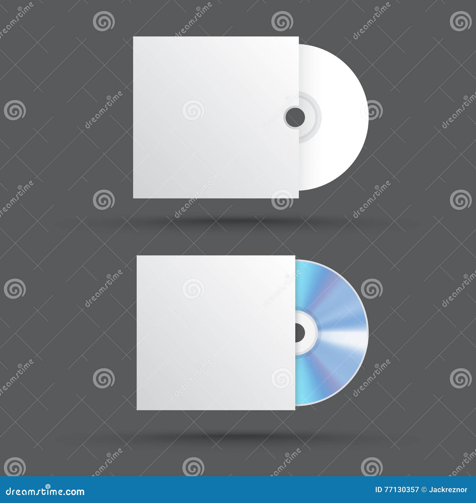 Realistic Blank Compact Disc CD or DVD Isolated on a White Background ...