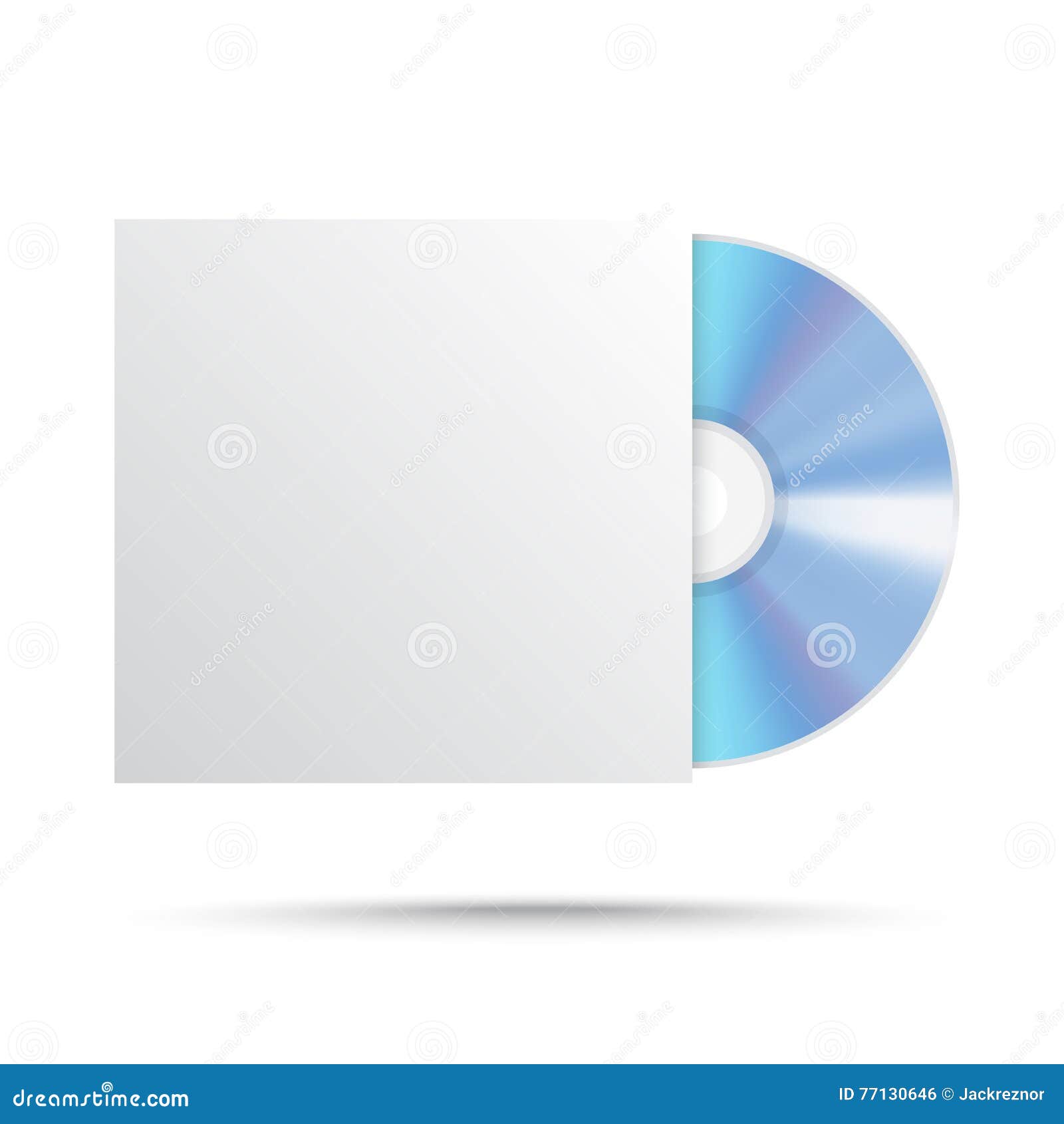 Realistic Blank Compact Disc CD or DVD Isolated on a White Background ...