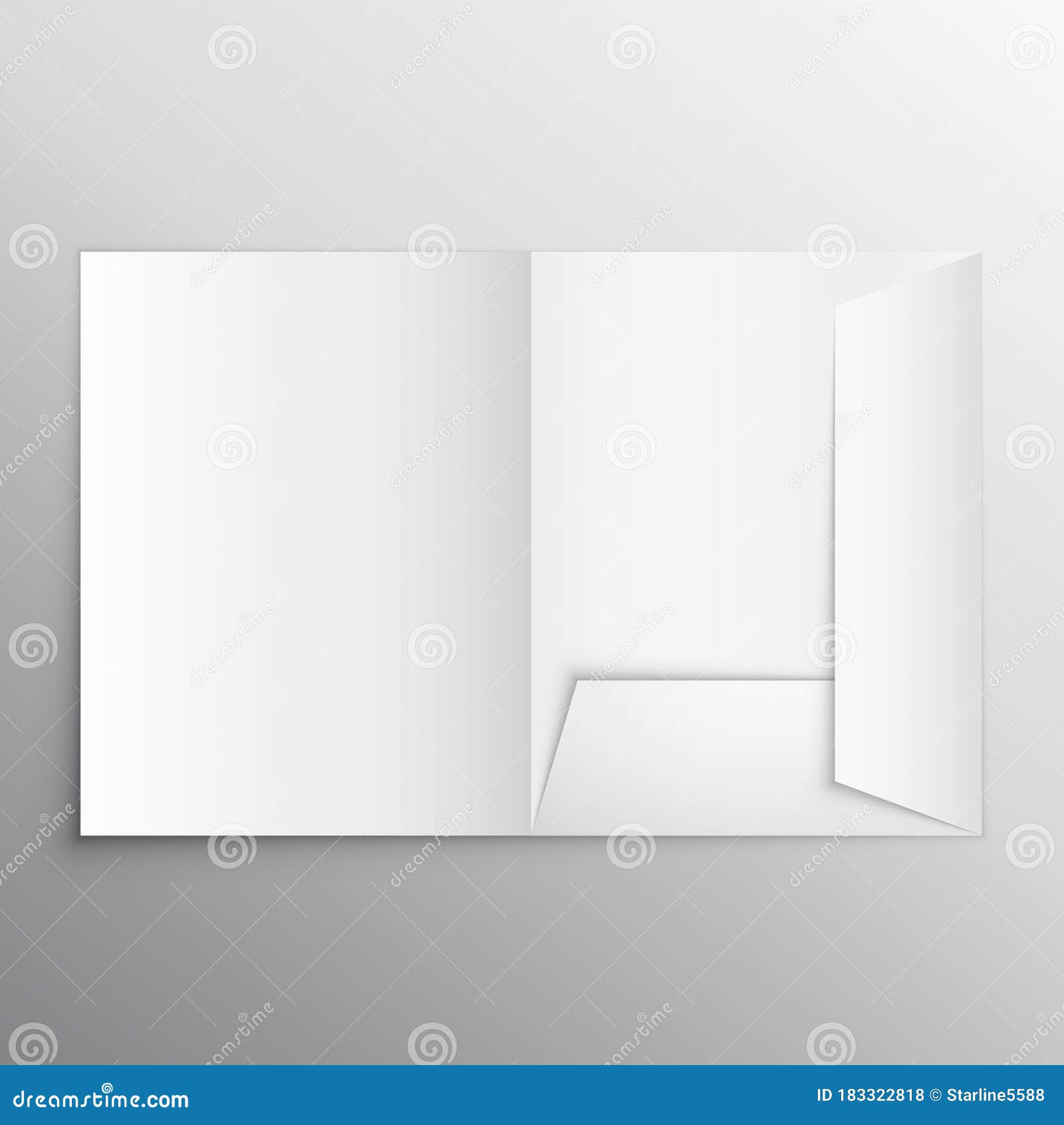 Realistic Blank Folder Design Template Mockup Stock Vector ...