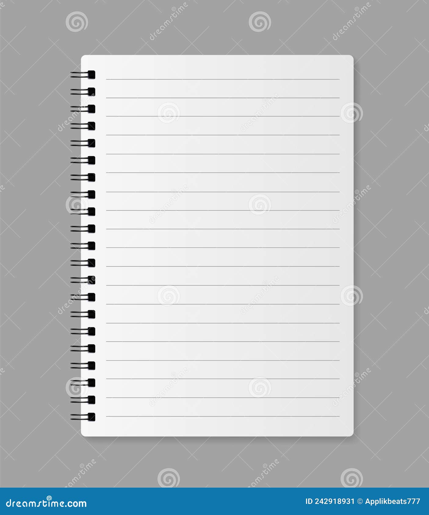 Realistic Blank Notebook - Stock Vector Stock Vector - Illustration of ...