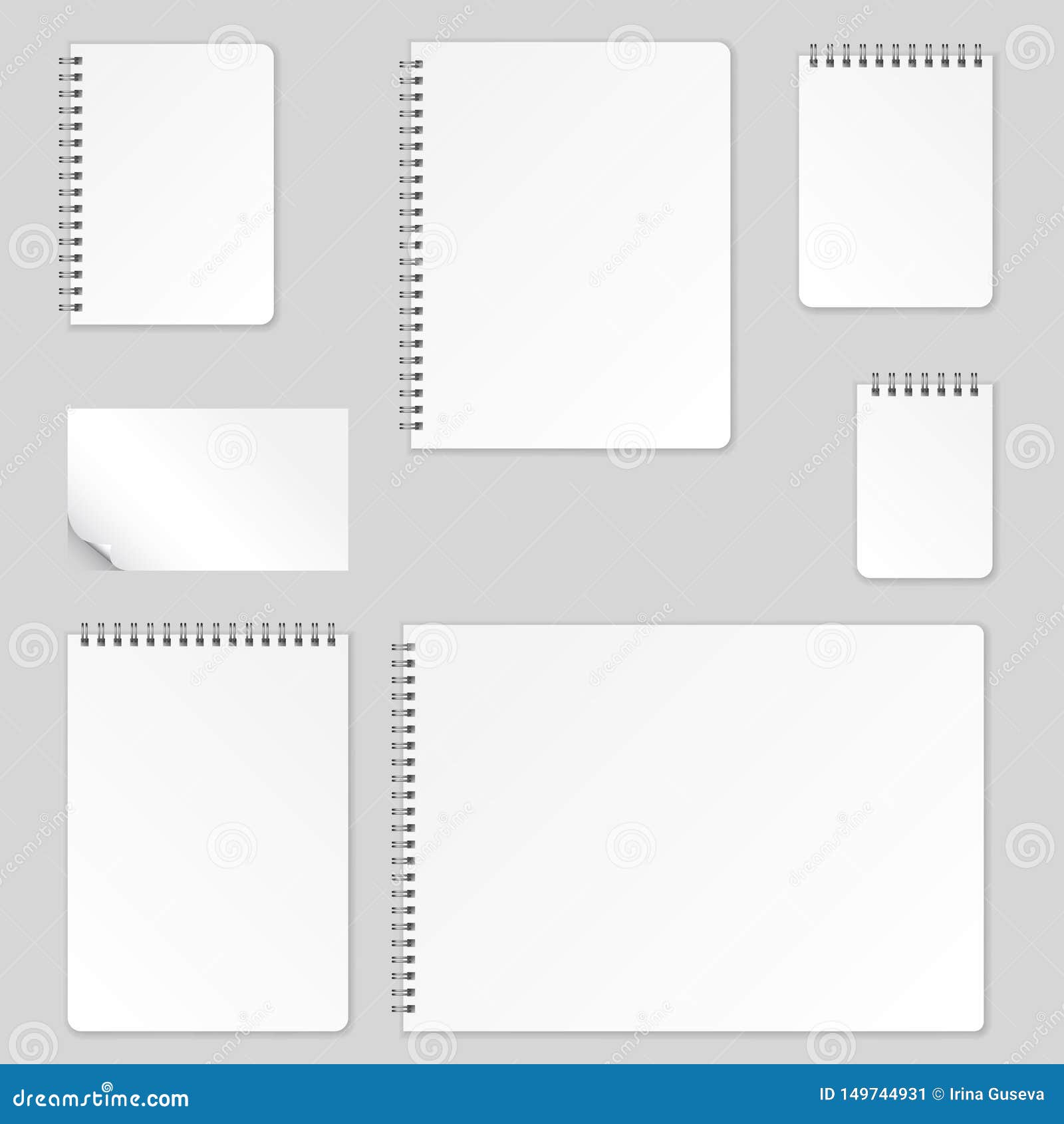 Realistic Blank Pages Notebook Stock Vector - Illustration of education ...