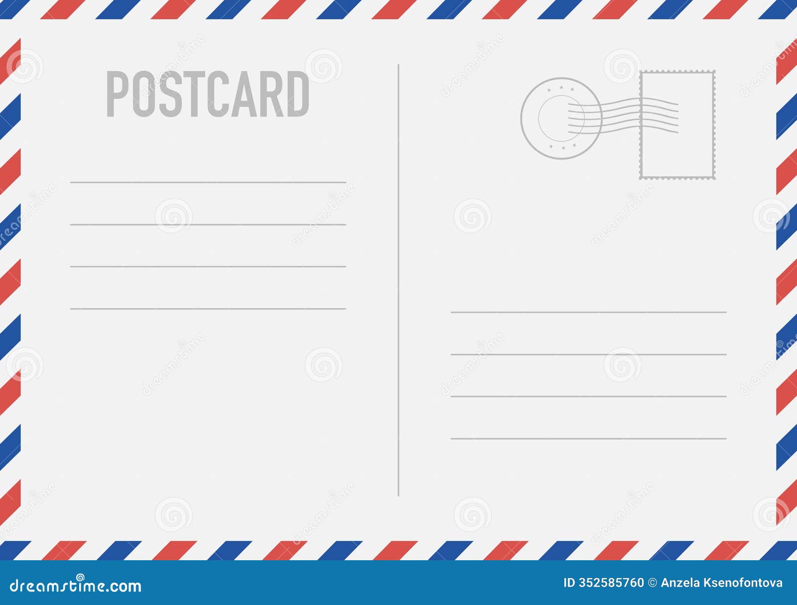 Airmail Realistic Paper Envelope. Vector Illustration | CartoonDealer ... Airmail Realistic Paper Envelope. Vector Illustration | CartoonDealer ...