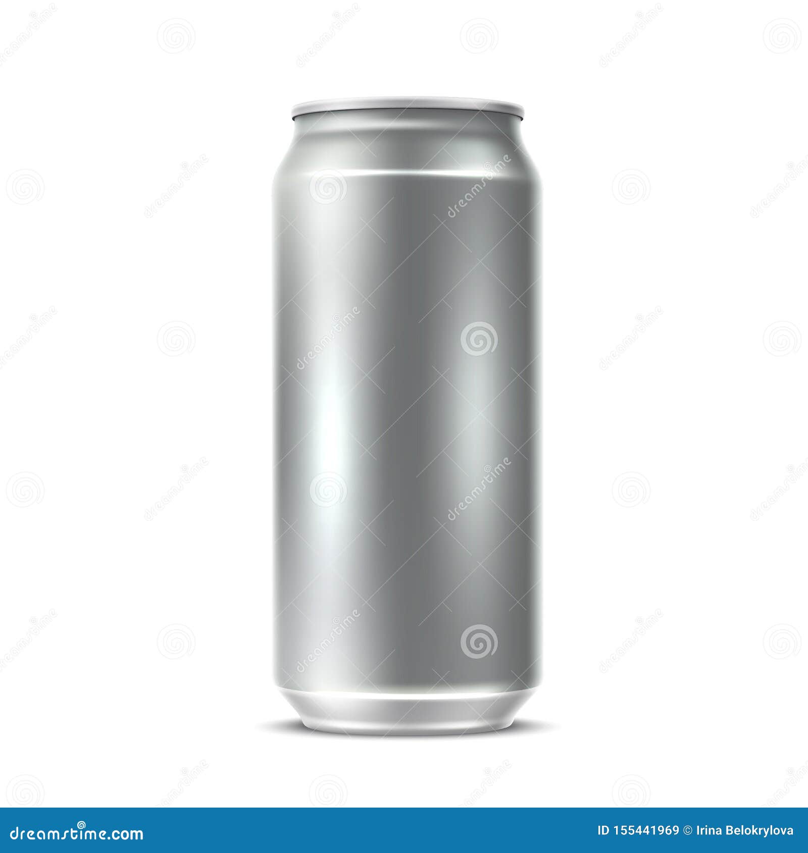 Vector Realistic Blank Silver Can Drink Package Stock Vector ...