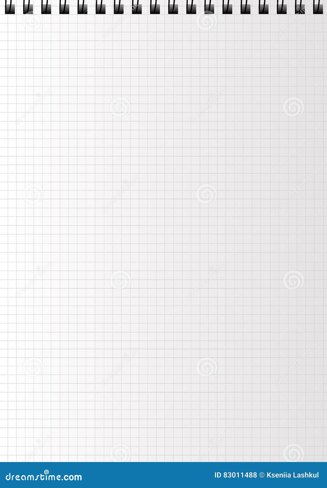 Realistic Blank Squared Notebook Paper Stock Vector - Illustration of ...