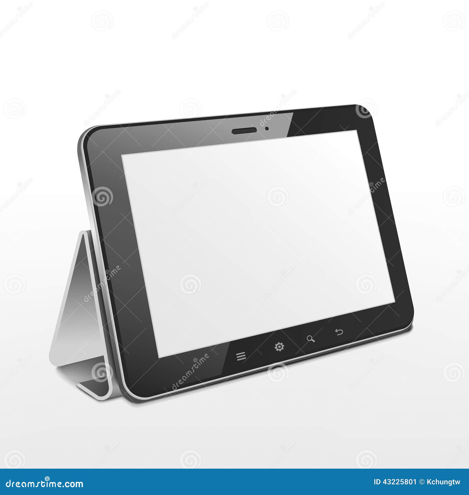 Realistic Blank Tablet Template Stock Vector - Illustration of ...