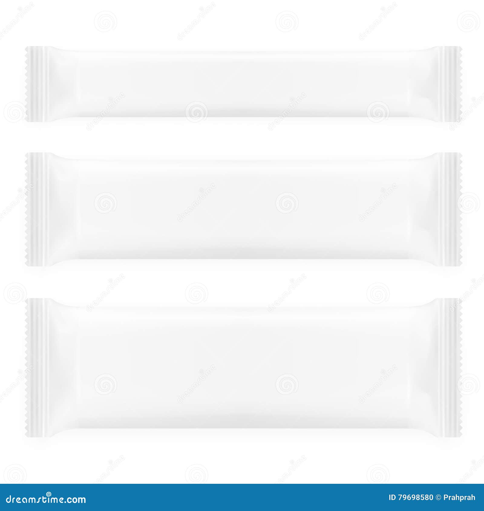 Realistic Blank Template Packages for Snack, Chocolate or Candy ...