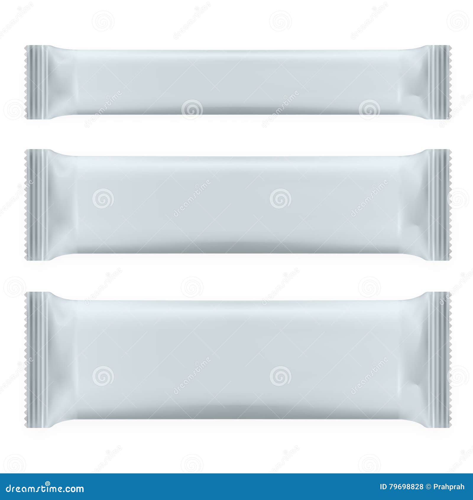Realistic Blank Template Packages for Snack, Chocolate or Candy ...