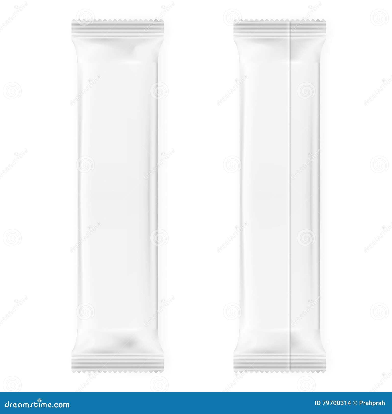Realistic Blank Template Packages for Snack, Chocolate or Candy ...