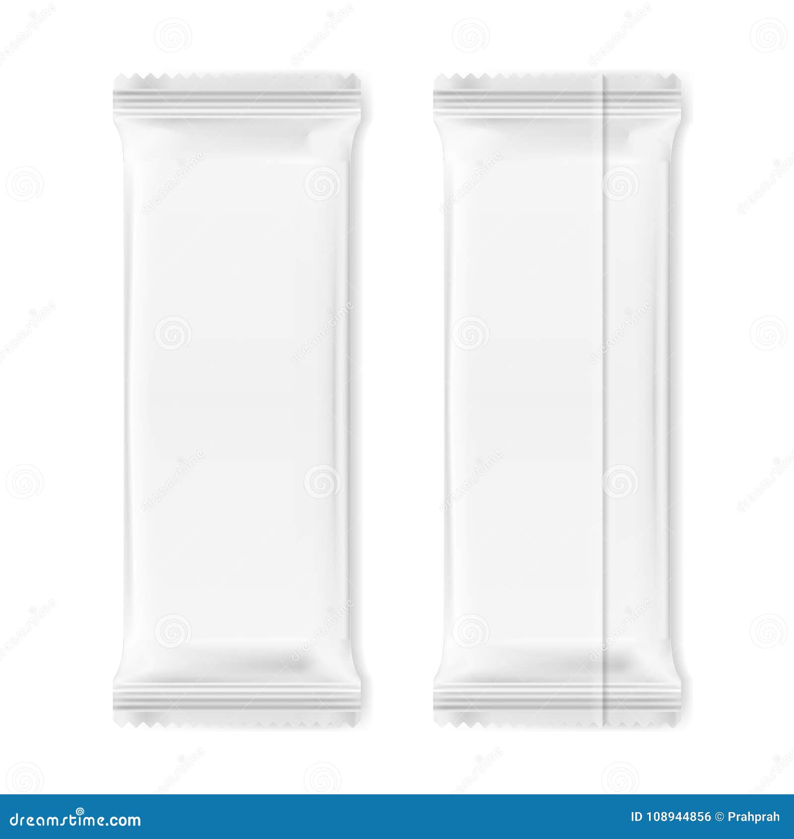 Realistic Blank Template Packages for Snack, Chocolate or Candy ...