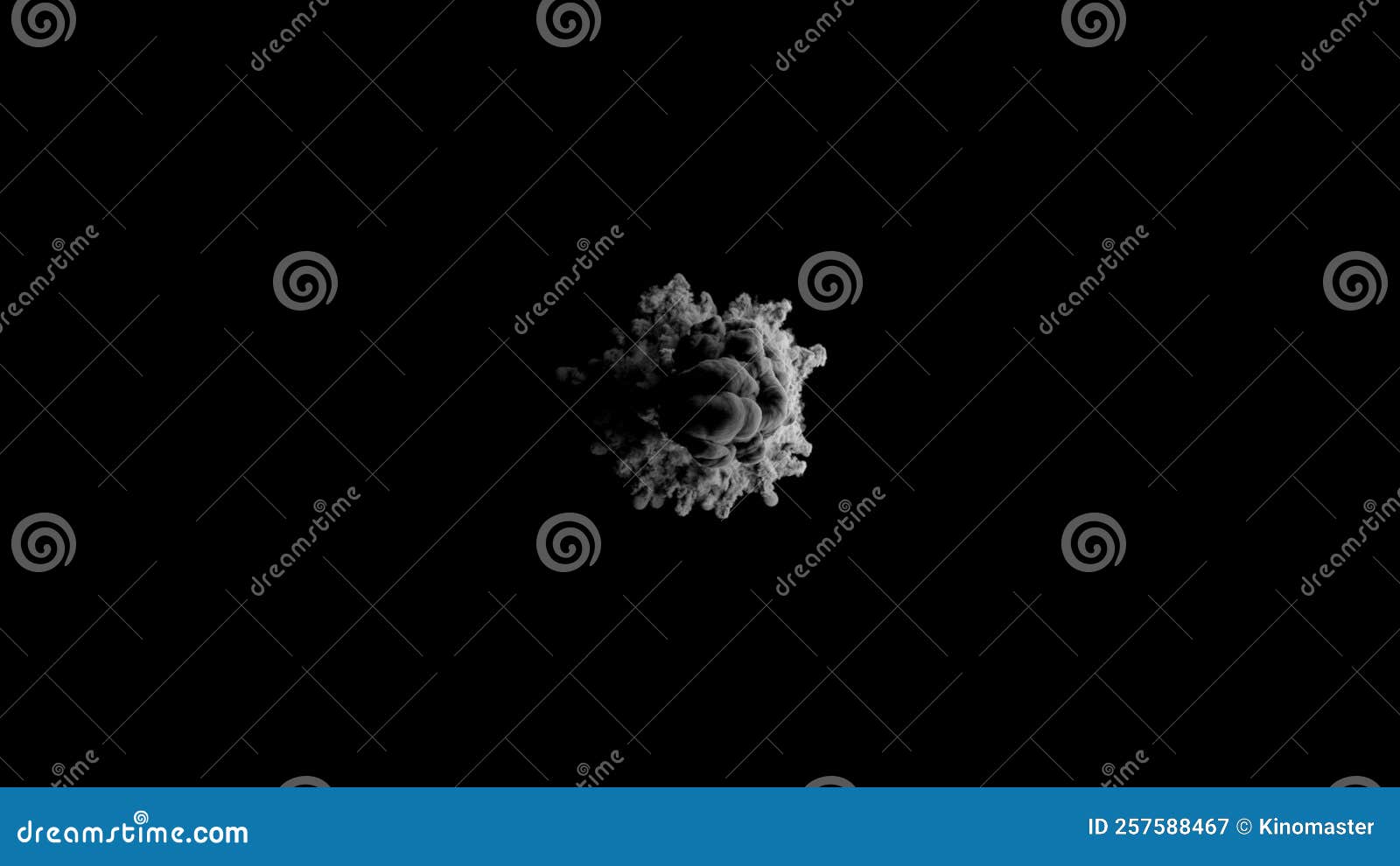 Realistic Blast Explosion with Grey Cloud Smoke. 3D Rendering ...