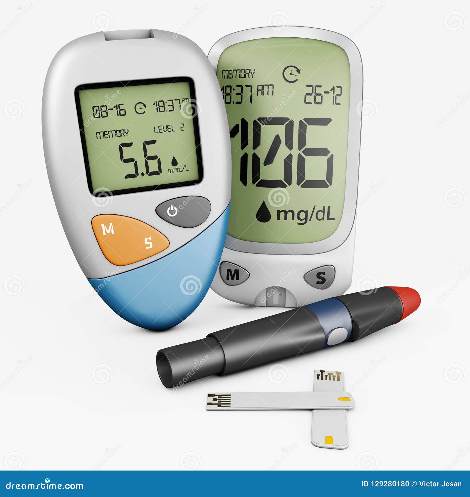 Glucometer Realistic Icon. Medical Device For Measuring Concentration ...