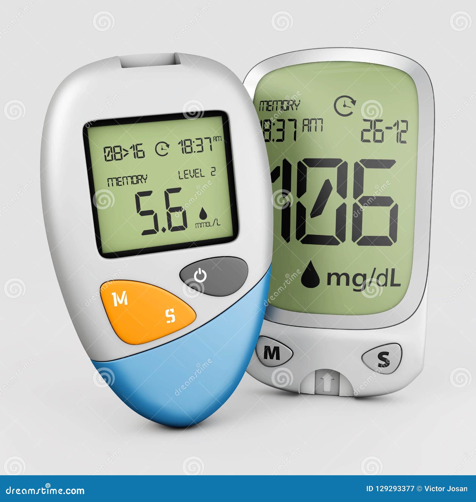 Realistic Blood Glucose Meter Glucometer, Diabetes Blood Glucose Test ...