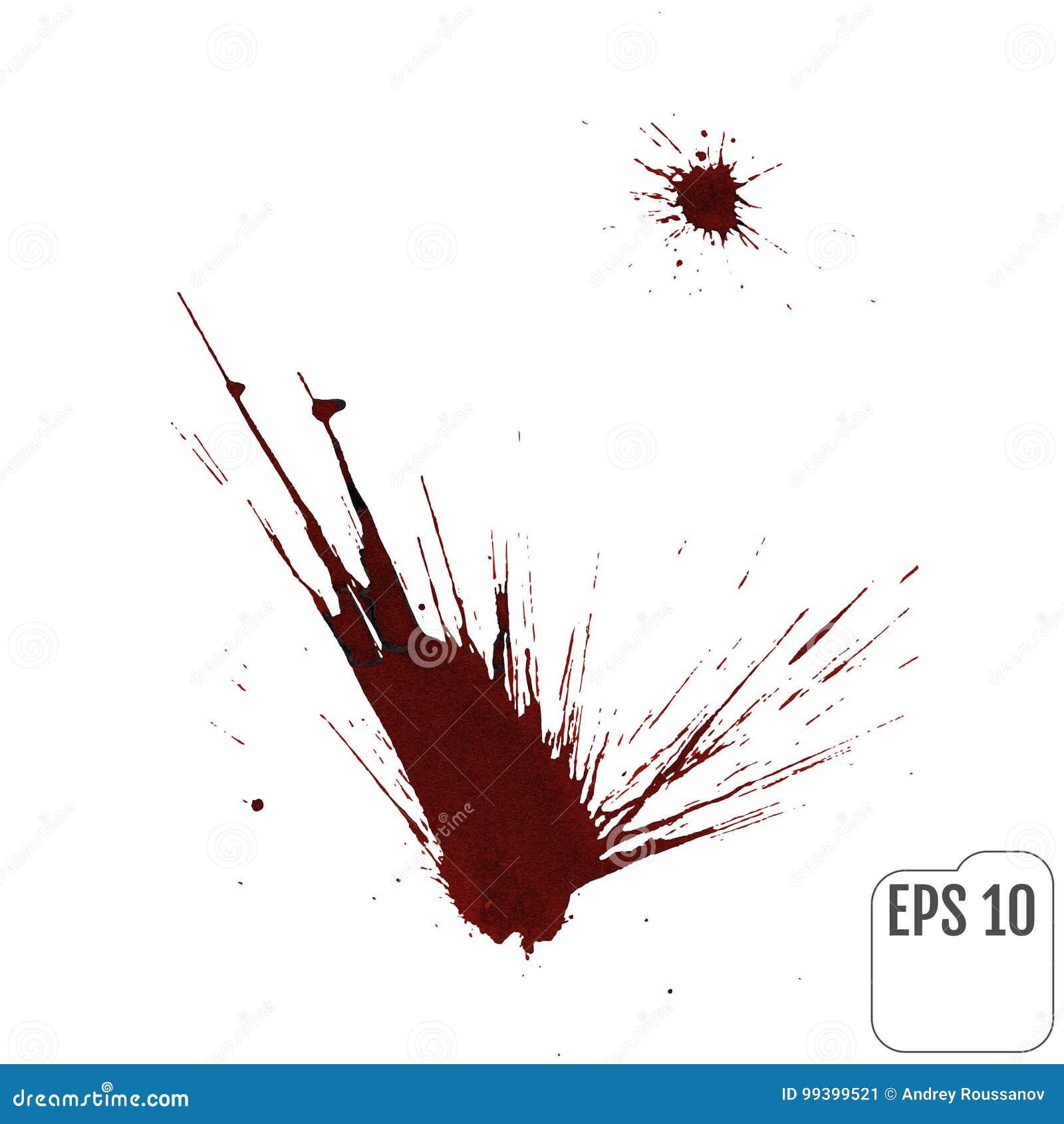 Realistic Blood Splatters. Elements of Design for Halloween. Vector ...
