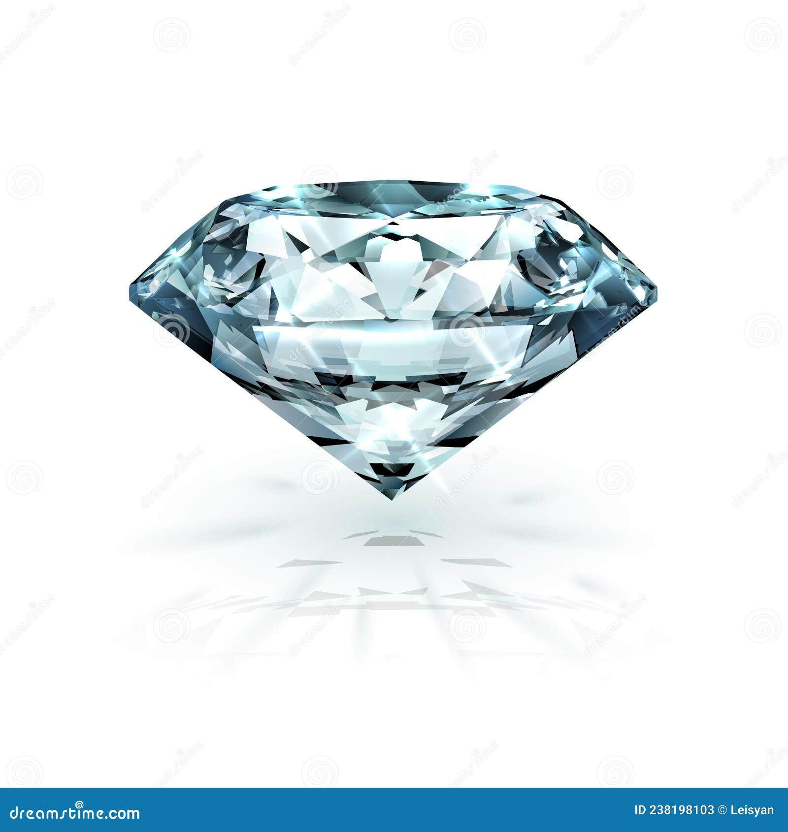 Realistic blue diamond stock vector. Illustration of clear - 238198103