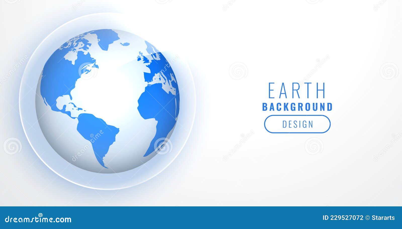 Realistic Blue Earth on White Background Stock Vector - Illustration of ...