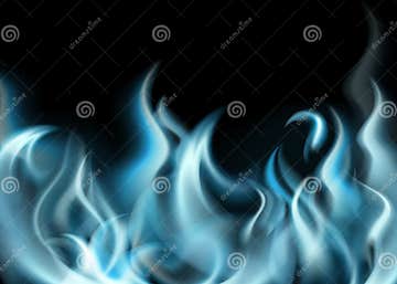 Realistic Blue Fire Concept Stock Vector - Illustration of flame, spark ...