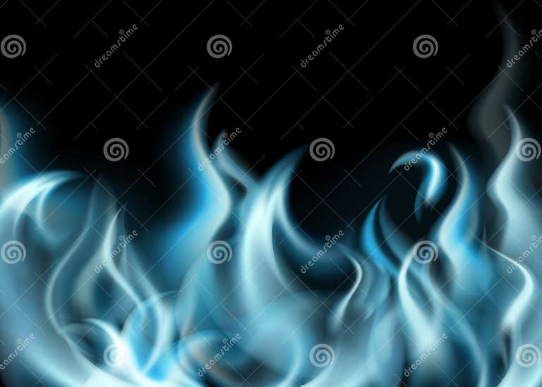 Realistic Blue Fire Concept Stock Vector - Illustration of flame, spark ...