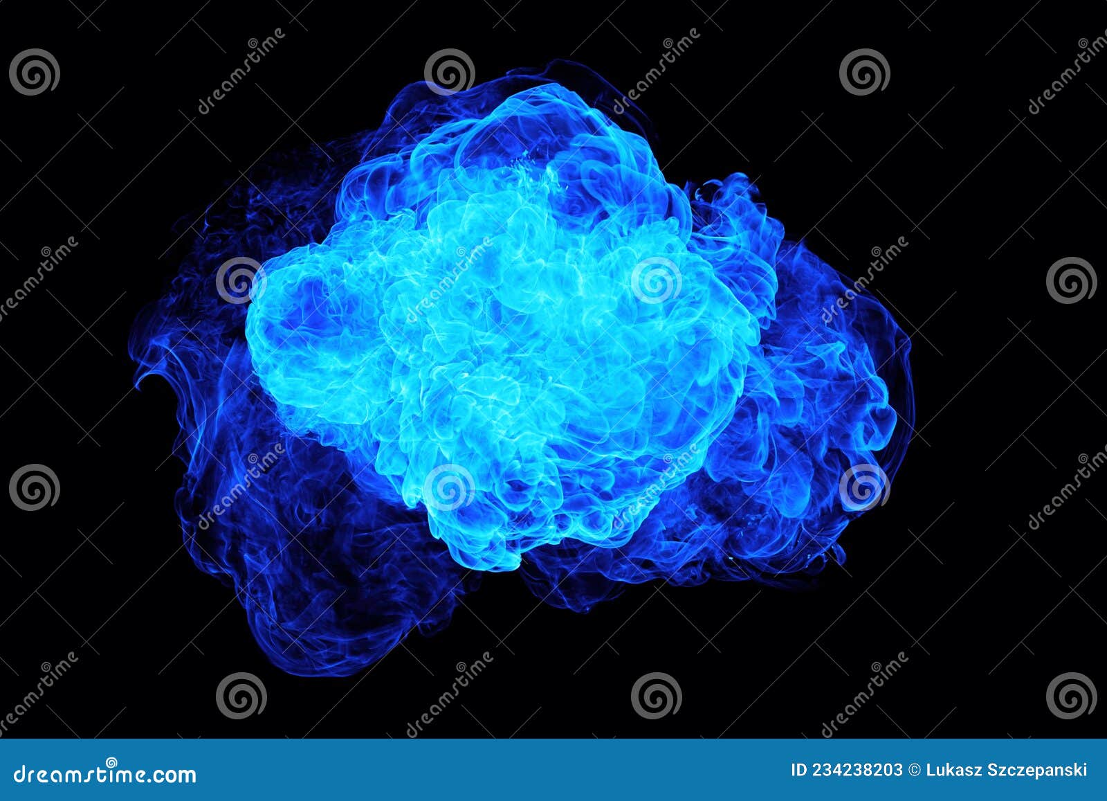 Realistic Hot Blue Gas Explosion Cloud Stock Image - Image of ...