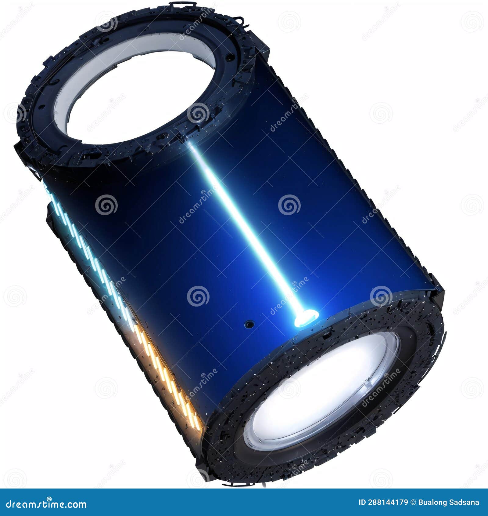 Realistic Blue Lightning Effect on a White Background. Stock ...