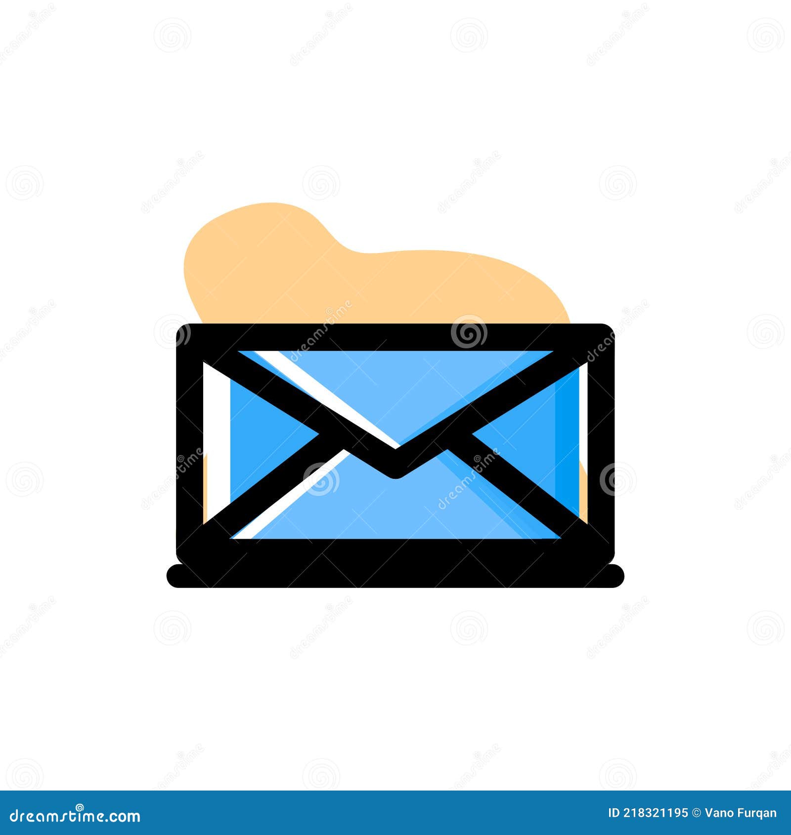 Realistic Blue Mail Icon Conceptual Vector Illustration Design Stock ...