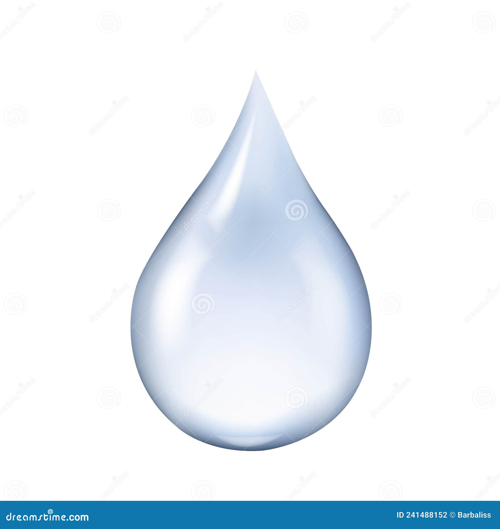 Realistic Blue Water Drop Isolated Stock Vector - Illustration of idea ...