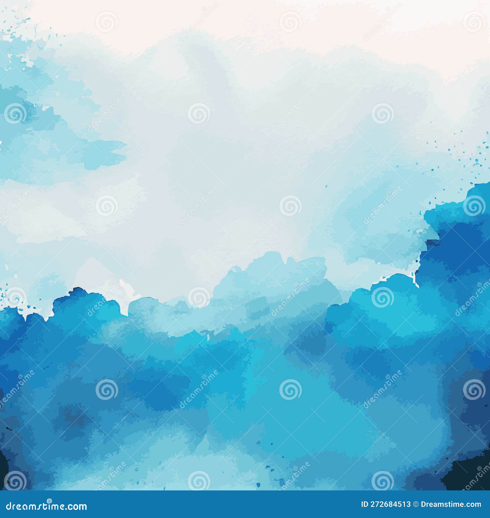 Realistic Blue Watercolor Texture Colorful Background - Vector Stock ...