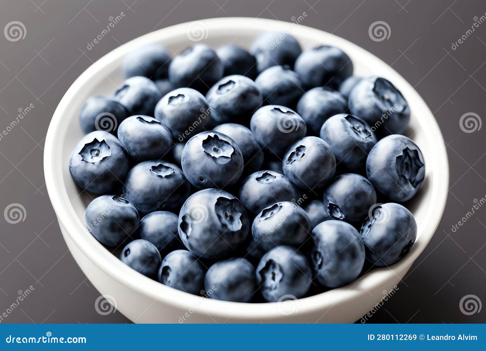 Realistic Blueberries on White Background.AI Generated Stock ...