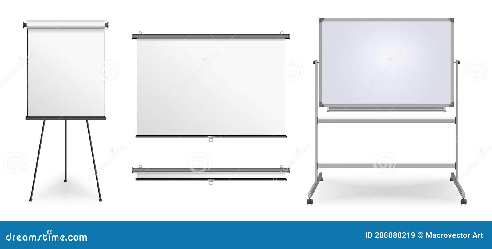 Realistic Boards for Presentation Stock Illustration - Illustration of ...