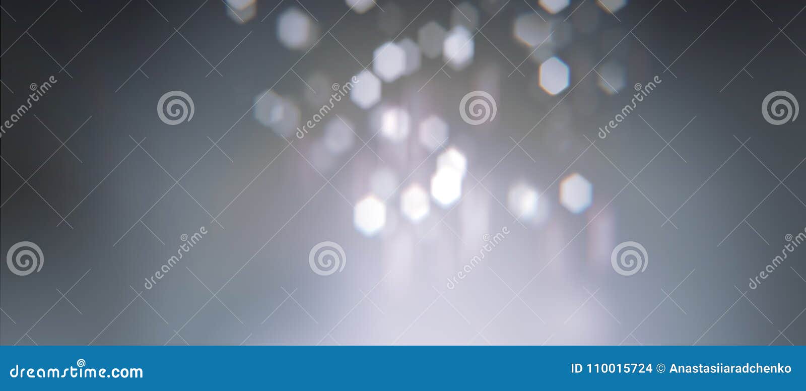 Realistic Bokeh with Geometric Hexagonal Iris. Stock Illustration ...