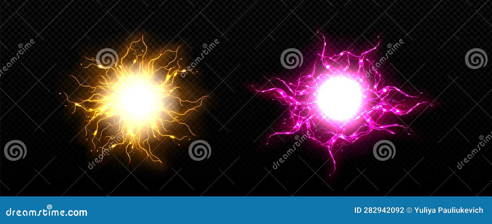 Lightning Explosion Pop Art Retro Comic Style Background. Vector ...