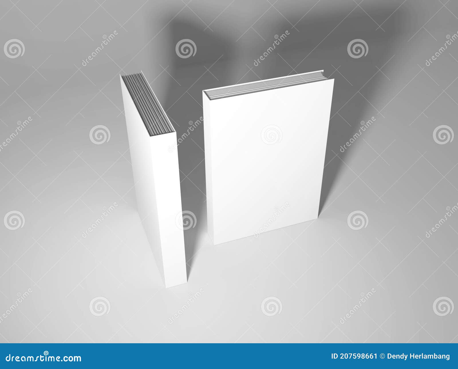 Realistic Book Cover Mockup Template Stock Illustration - Illustration ...