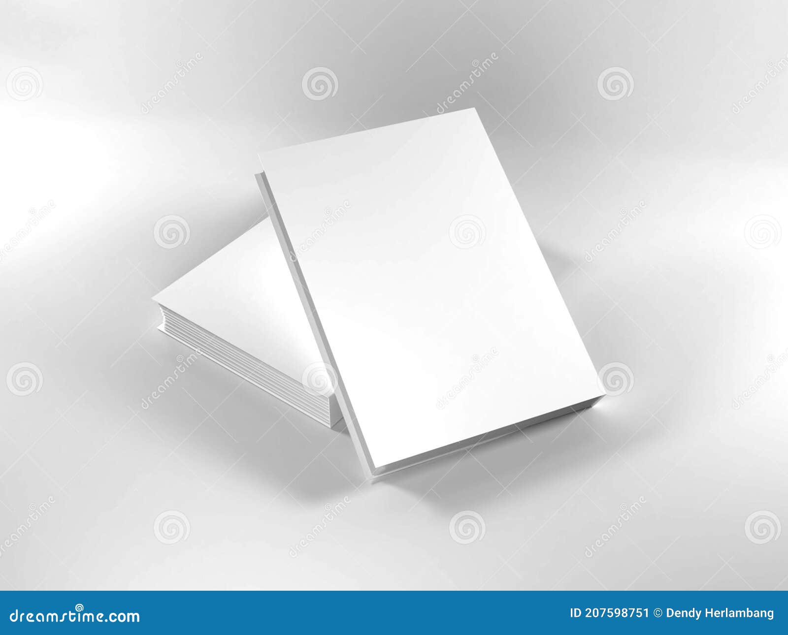 Realistic Book Cover Mockup Template Stock Illustration - Illustration ...