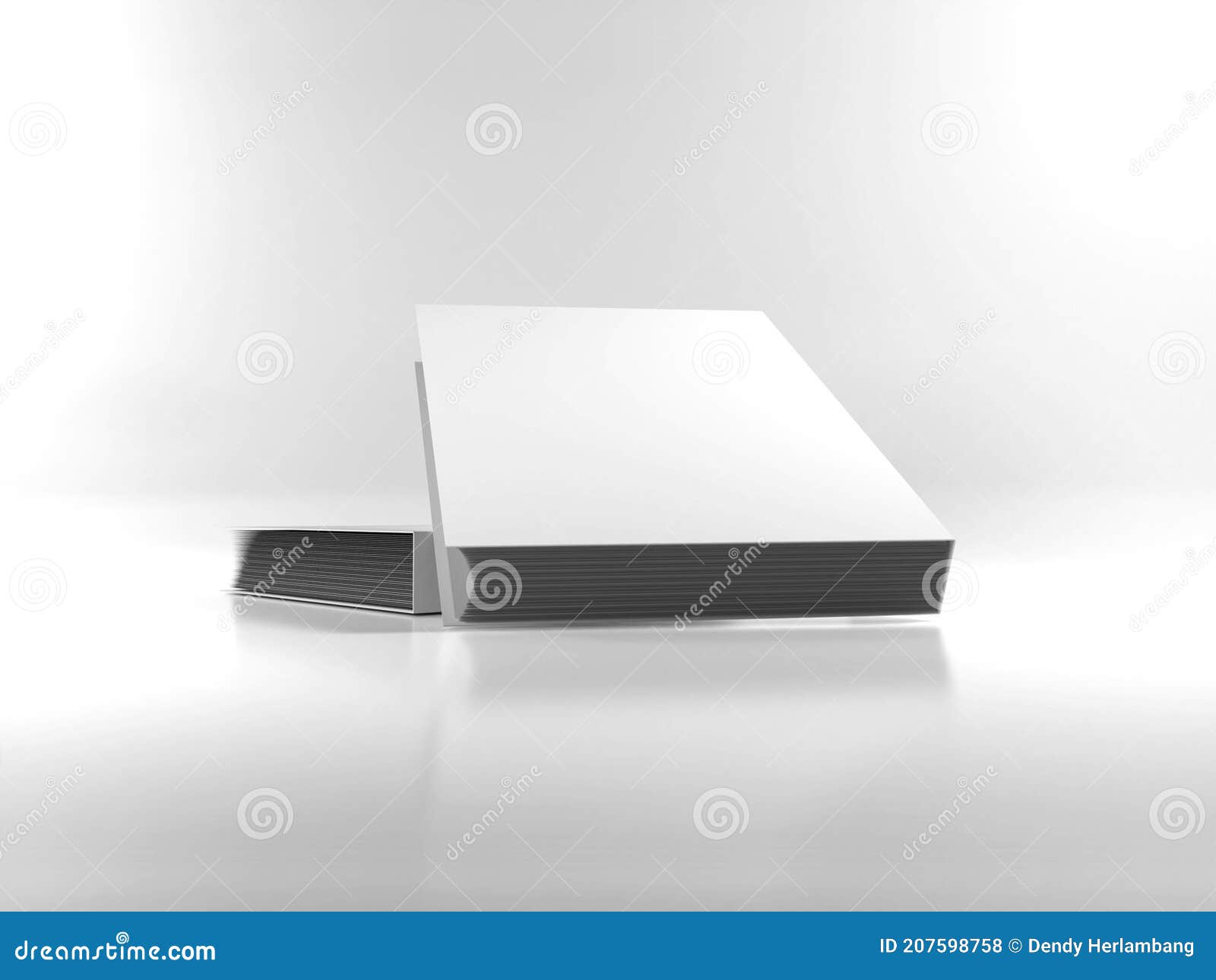 Realistic Book Cover Mockup Template Stock Illustration - Illustration ...