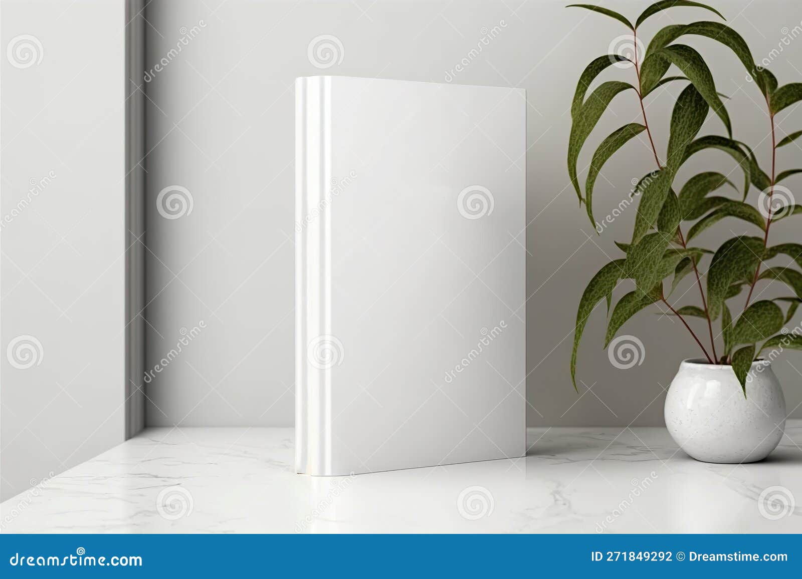 Realistic Book Cover Mockup Template in Front Side, Generative AI Stock ...
