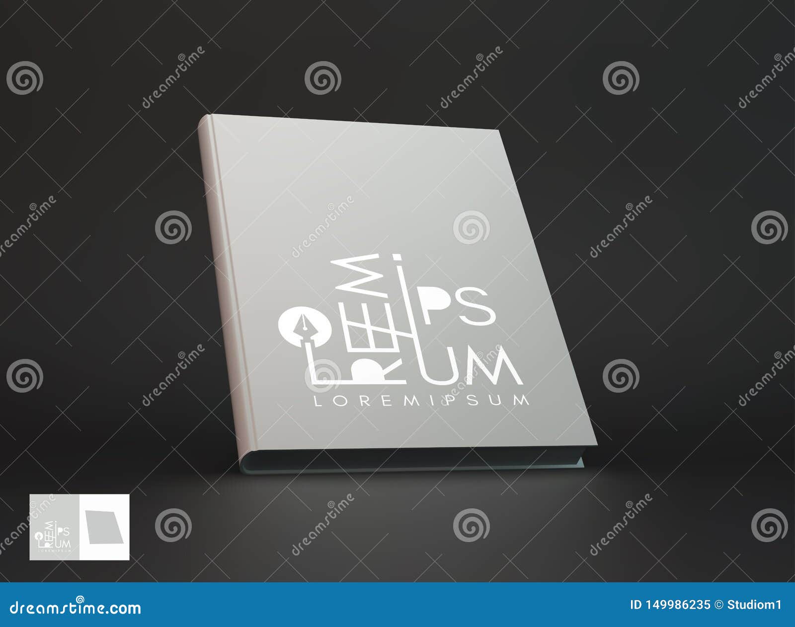 Realistic Book Mockup. Cover Design Template. Perspective View Stock ...