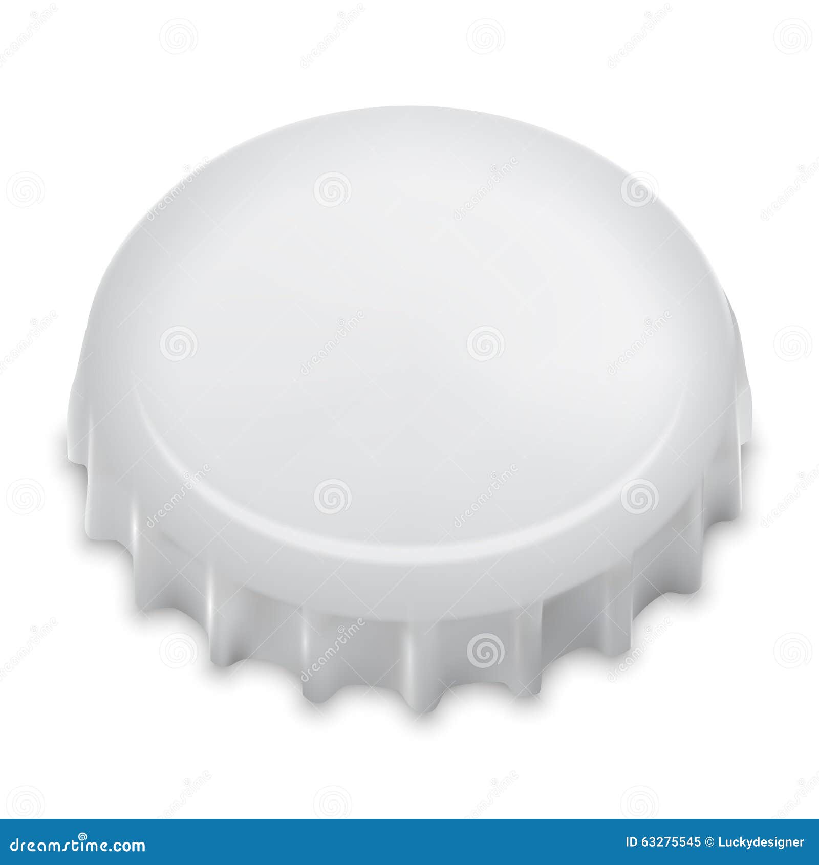 Realistic Bottle Cap on White. Vector Stock Vector - Illustration of ...