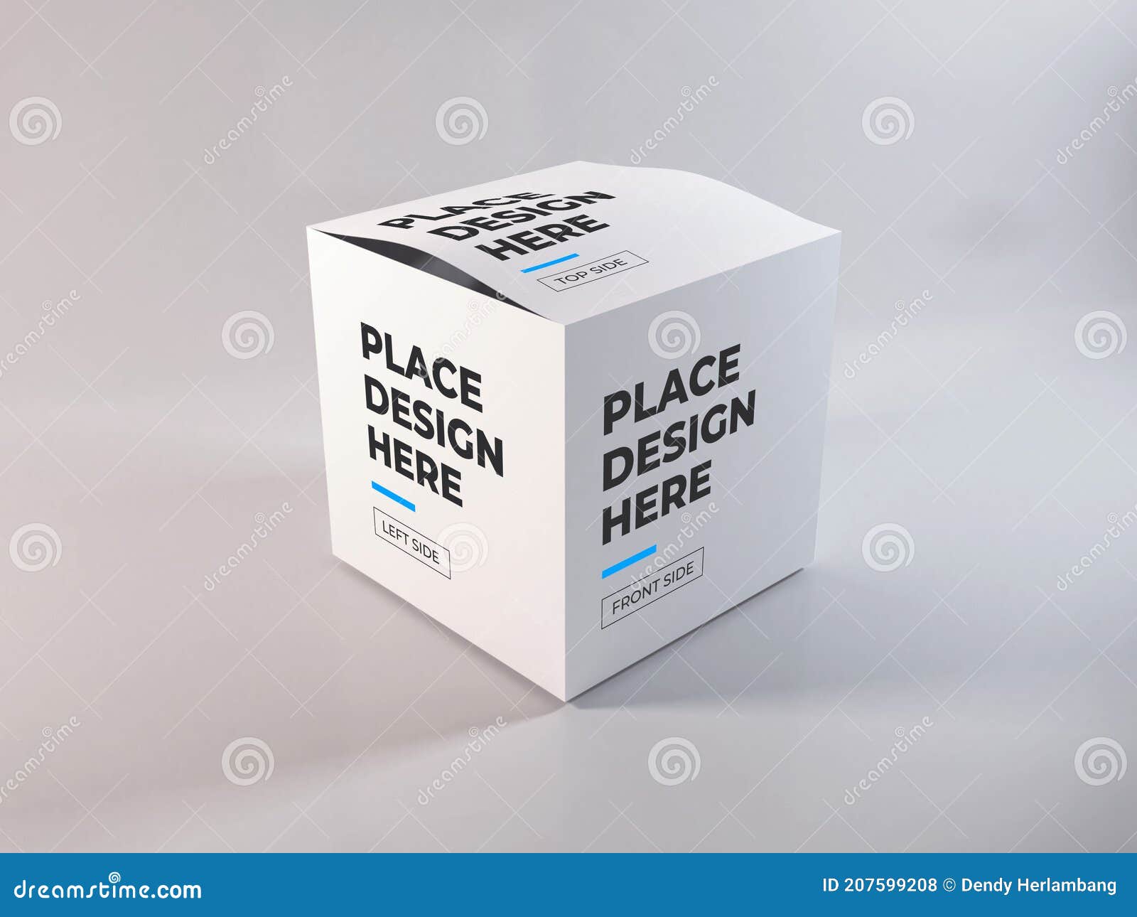 Realistic Box Packaging Mockup Template Stock Illustration ...