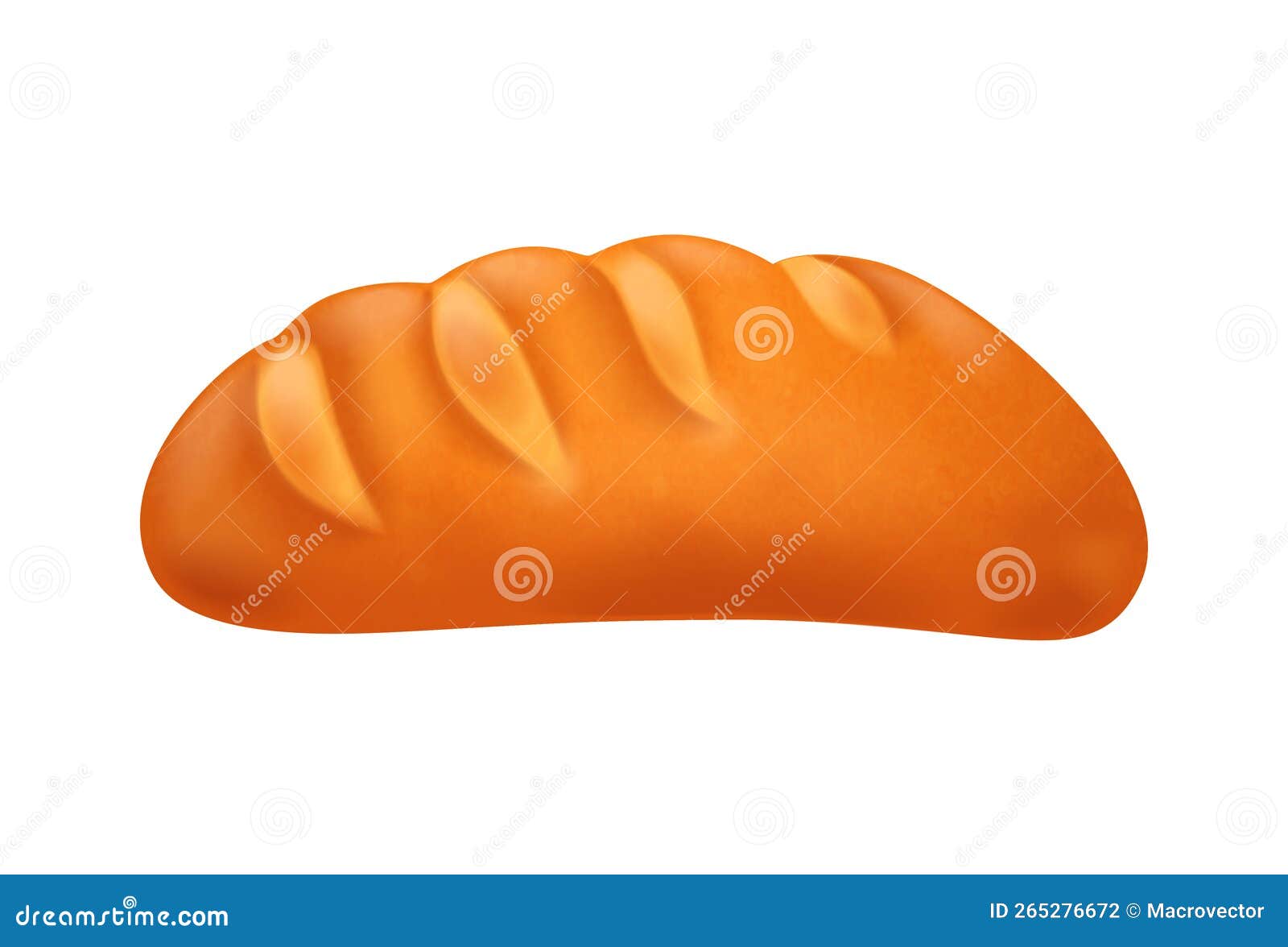 Realistic Bread Loaf Icon stock illustration. Illustration of toast ...