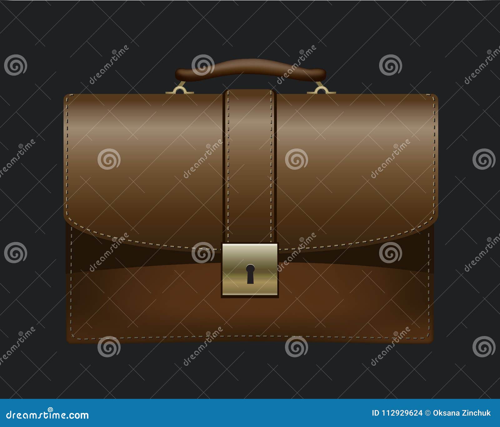 Realistic Briefcase Icon Vector Illustration Stock Vector ...