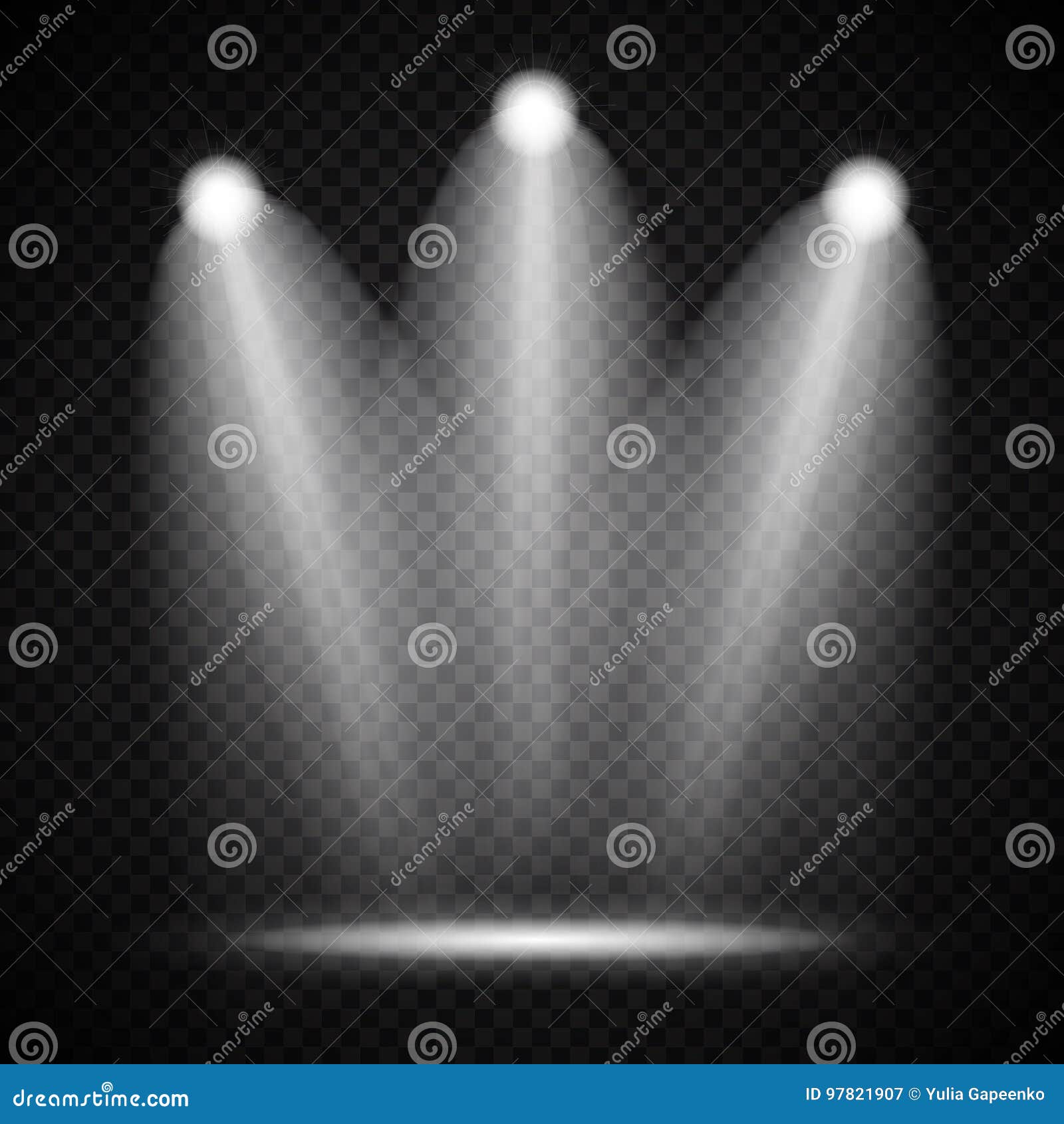 Realistic Bright Projectors Lighting Lamp with Spotlights Lighting ...