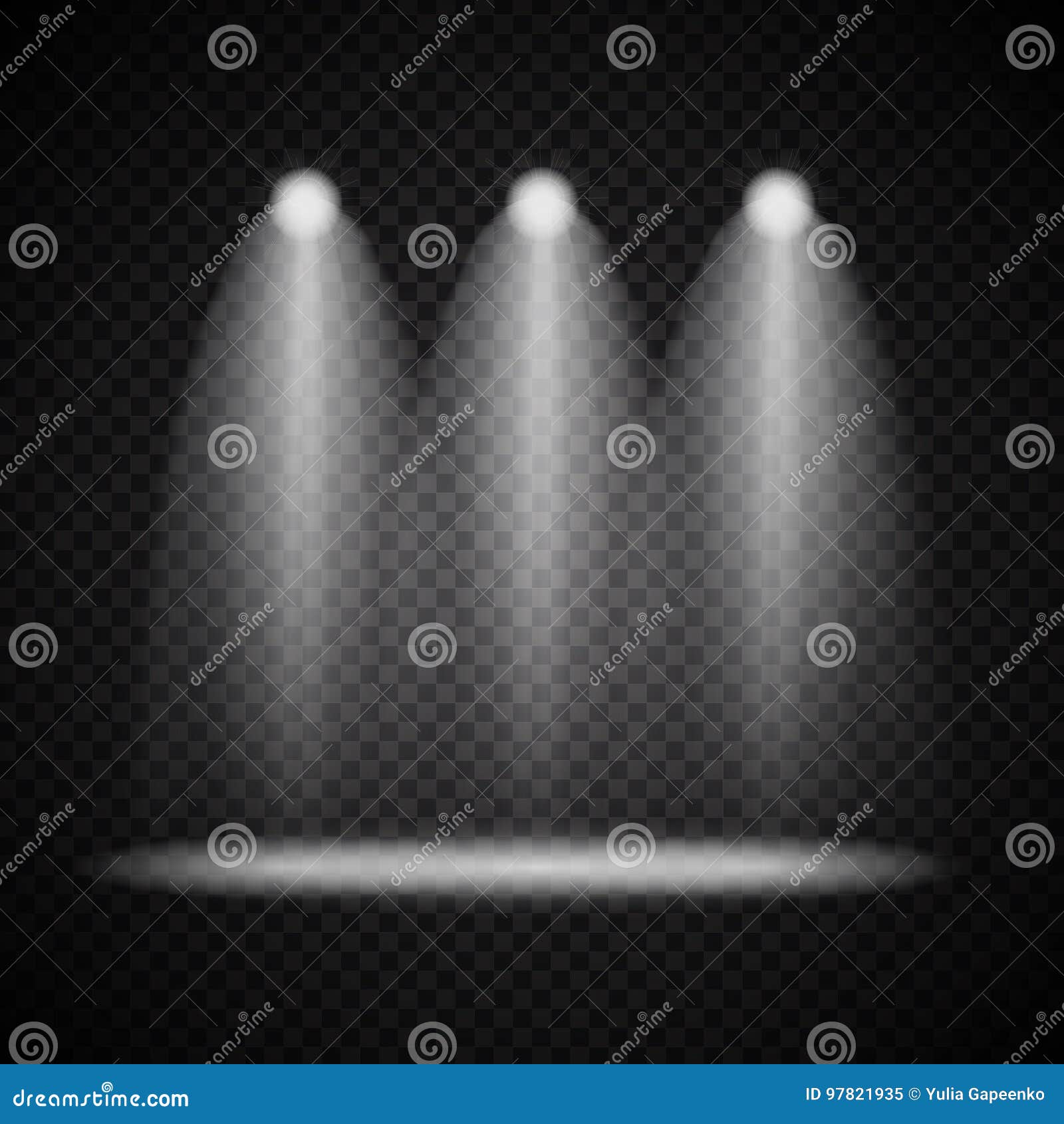 Realistic Bright Projectors Lighting Lamp with Spotlights Lighting ...