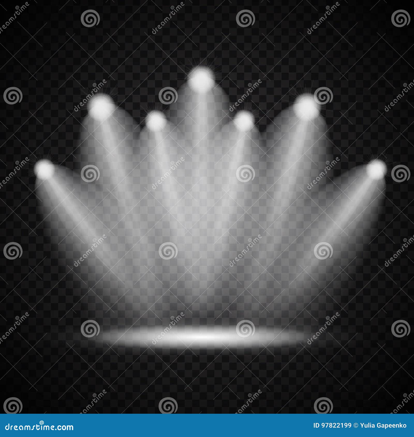 Realistic Bright Projectors Lighting Lamp with Spotlights Lighting ...