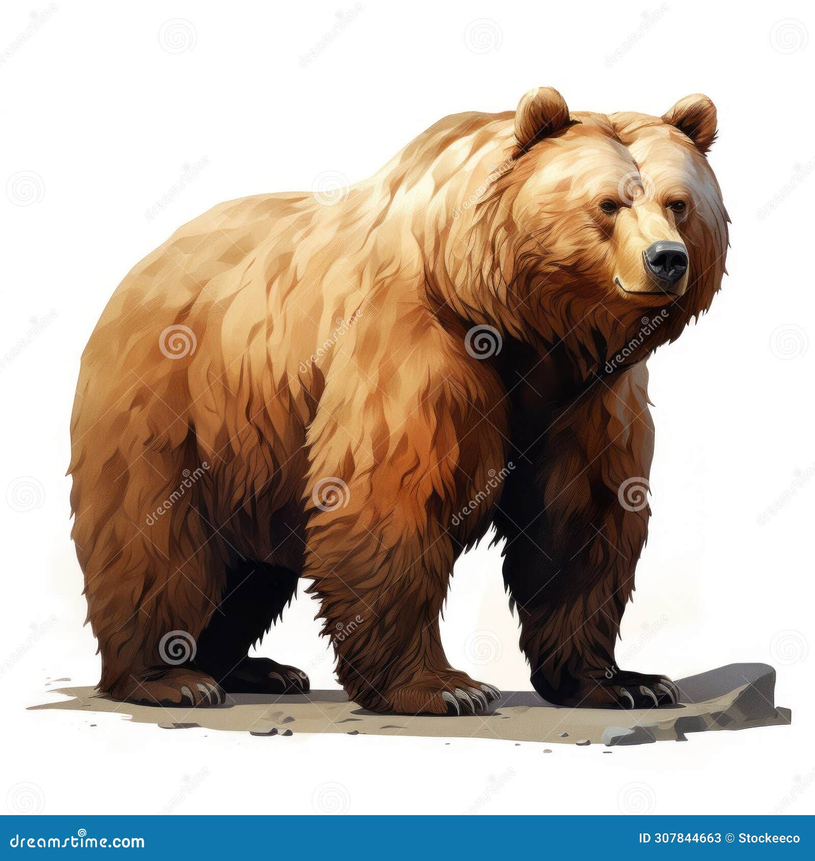 Realistic Brown Bear Illustration with Xbox 360 Graphics Stock ...